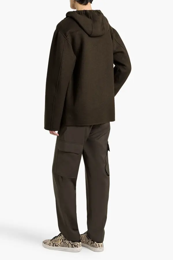 Sandro Wool-blend Felt Hooded Jacket