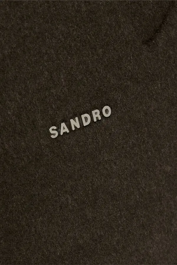 Sandro Wool-blend Felt Hooded Jacket