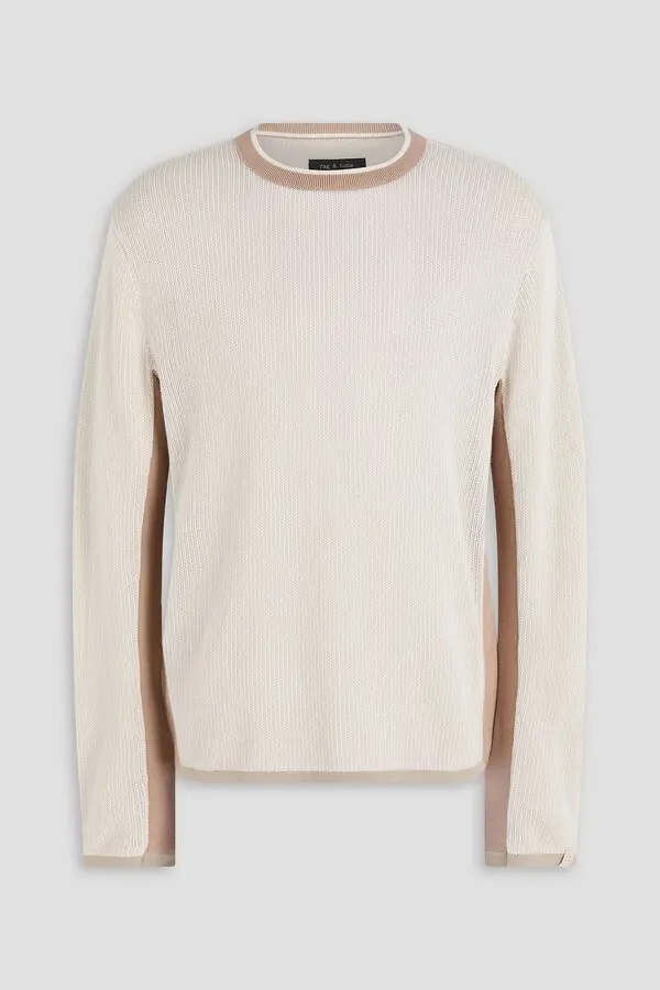 Rag & Bone Harvey Ribbed Cotton-blend Sweater - Ecru