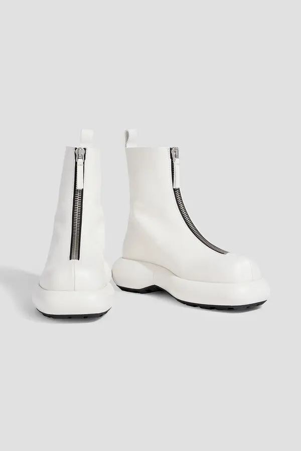 JIL SANDER Leather Ankle Boots