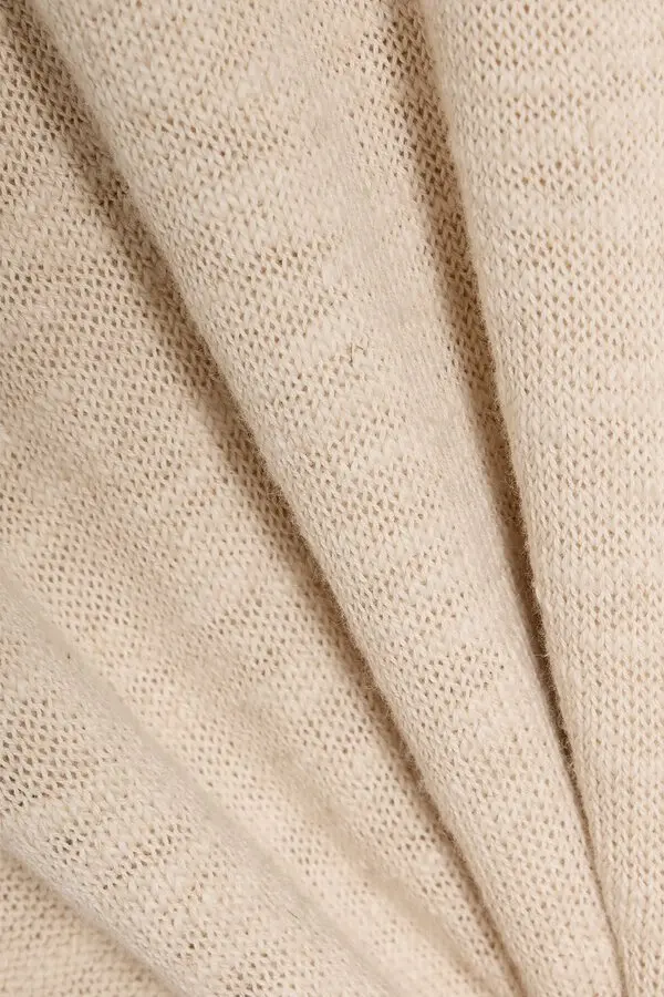 Paige Valdez Cotton And Linen-blend Polo Sweater - Cream