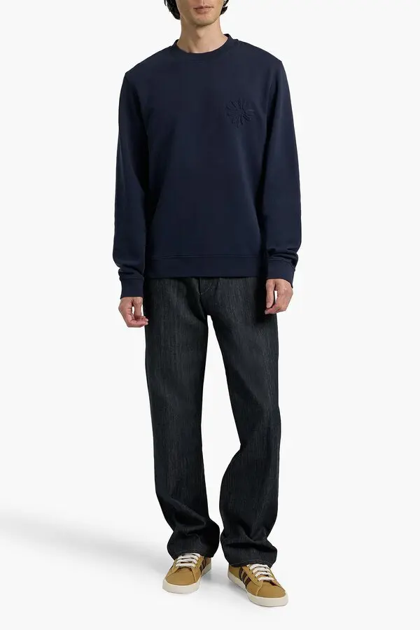 Sandro Embossed Cotton-terry Sweatshirt