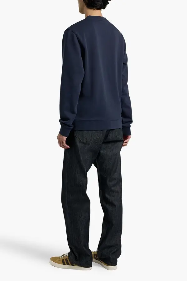 Sandro Embossed Cotton-terry Sweatshirt