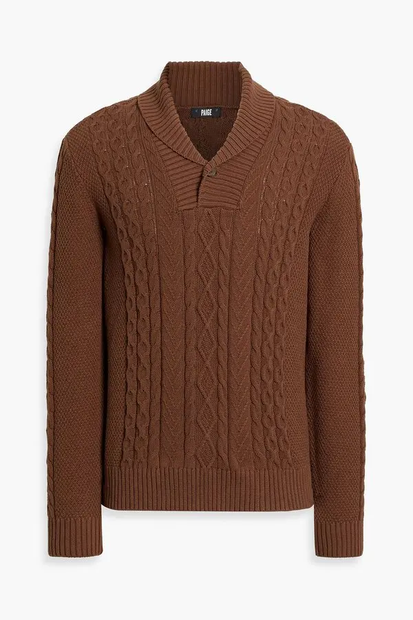 Paige Cobb Cable-knit Cotton Sweater