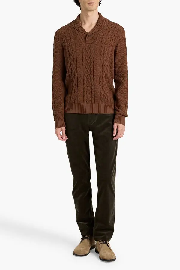 Paige Cobb Cable-knit Cotton Sweater