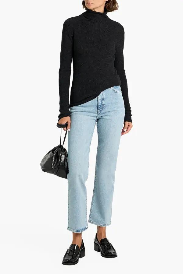 FRAME The Pixie Ruler High-rise Straight-leg Jeans