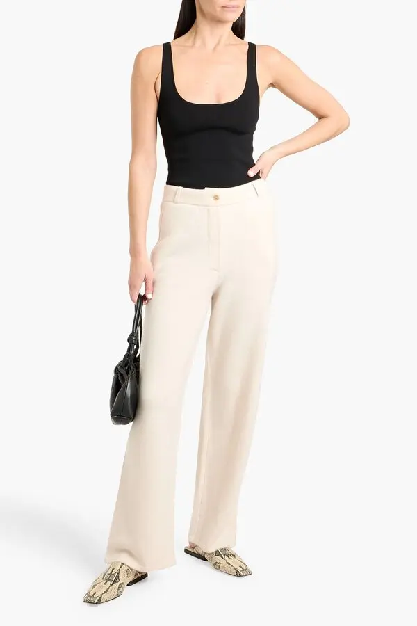 Guest In Residence Cashmere-blend Straight-leg Pants - Cream