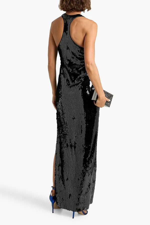 Retrofete Bella Sequined Maxi Dress - Black