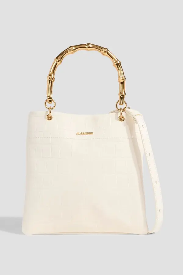 JIL SANDER Croc-effect Leather Tote