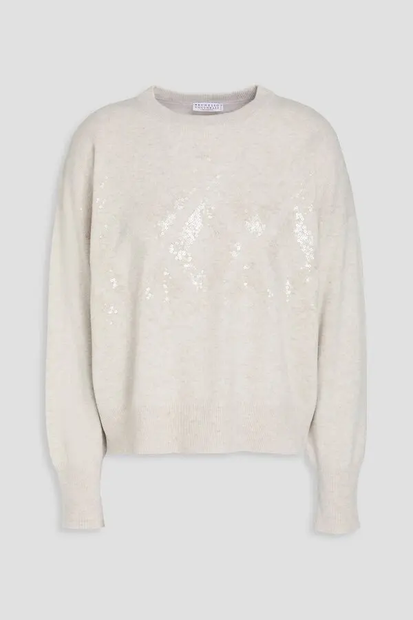 Brunello Cucinelli Wool, Cashmere And Silk-blend Sweater