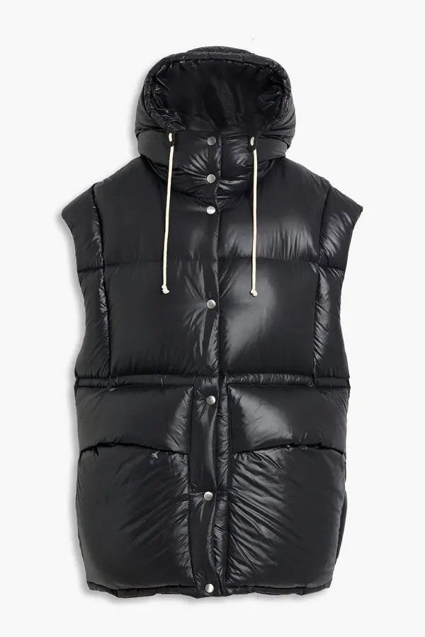 JIL SANDER Quilted Shell Hooded Down Vest