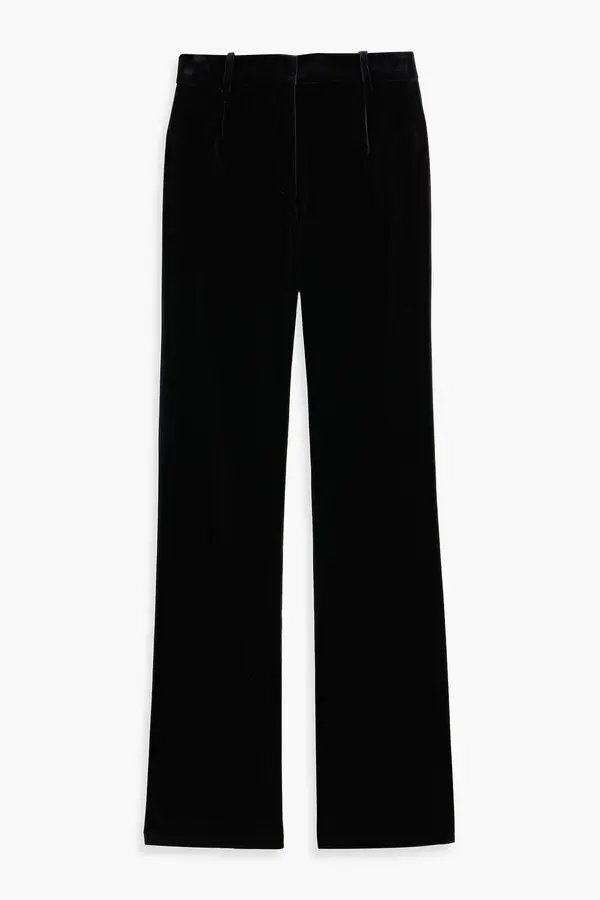 NILI LOTAN Cornell Cotton-blend Velvet Bootcut Pants