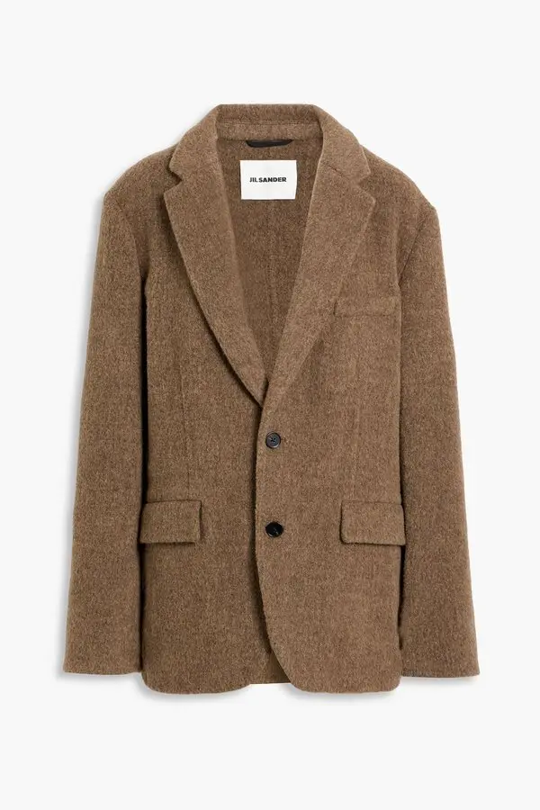 JIL SANDER Brushed Wool-blend Blazer