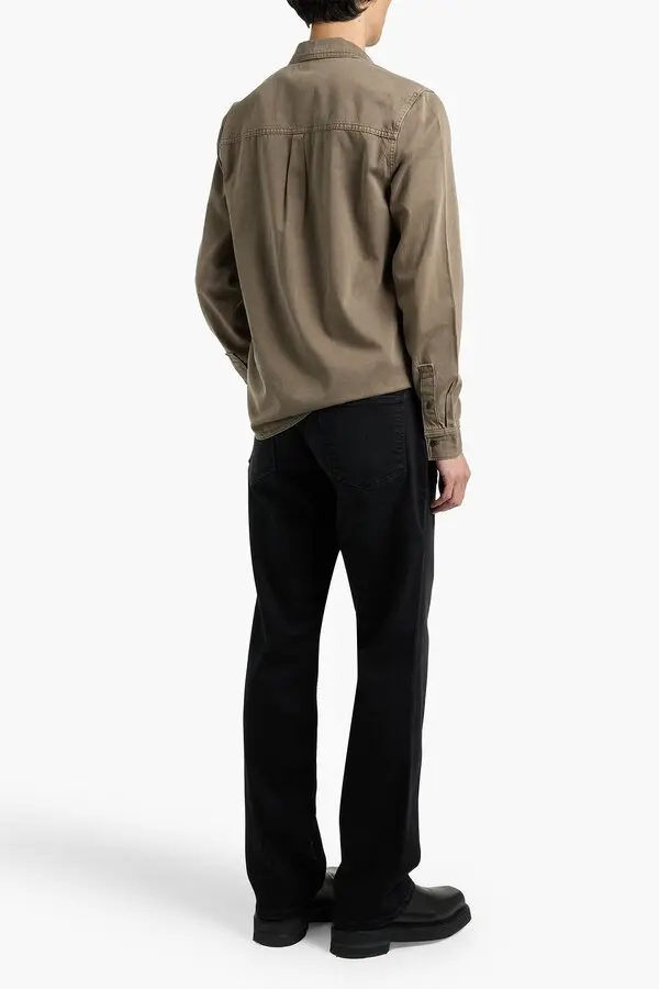 Paige Martin Cotton And Modalblend Twill Shirt - Taupe
