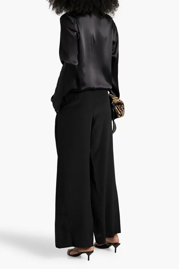 NILI LOTAN Adriel Silk-crepe Wide-leg Pants