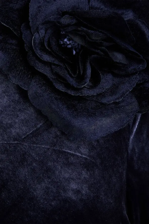 Zimmermann Floral-appliquéd Velvet Maxi Dress