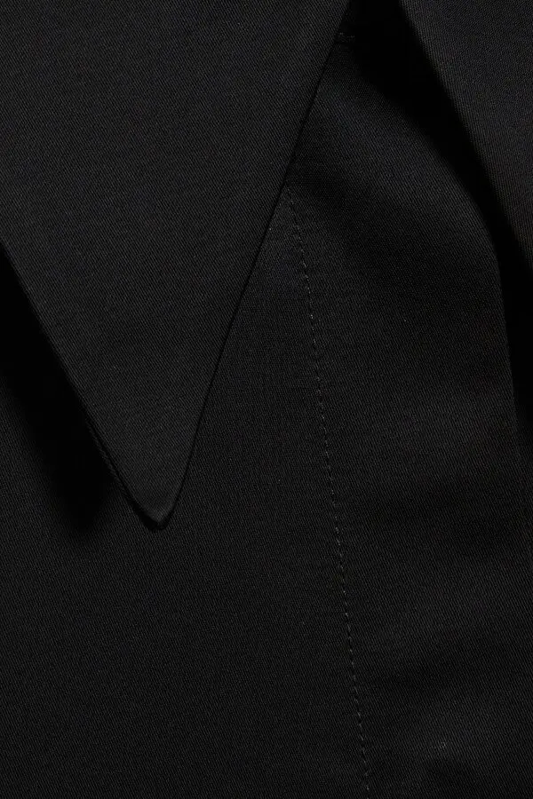 JIL SANDER Cuproblend Satin Shirt - Black