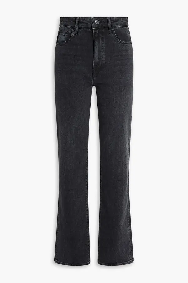 FRAME The Ruler High-rise Straight-leg Jeans - Dark Gray