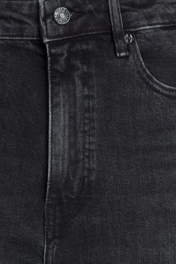FRAME The Ruler High-rise Straight-leg Jeans - Dark Gray