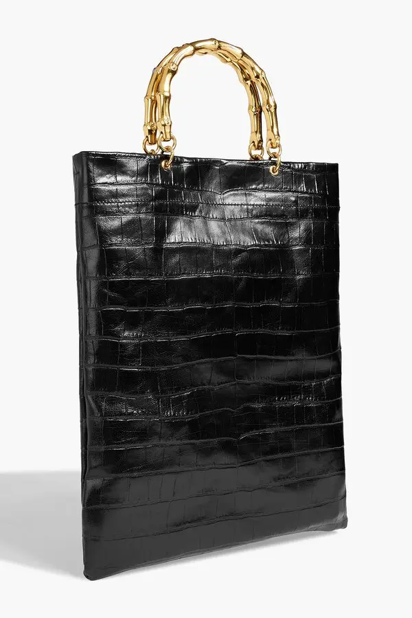 JIL SANDER Croc-effect Leather Tote