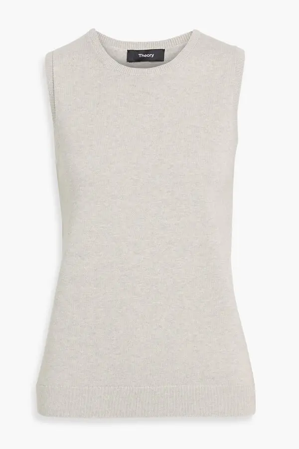 Theory Cotton And Cashmere-blend Vest