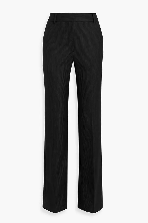NILI LOTAN Corette Pinstriped Wool-twill Straight-leg Pants