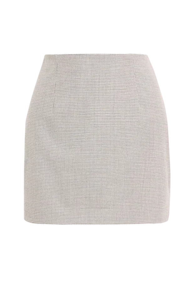 Theory Checked Tweed Mini Skirt