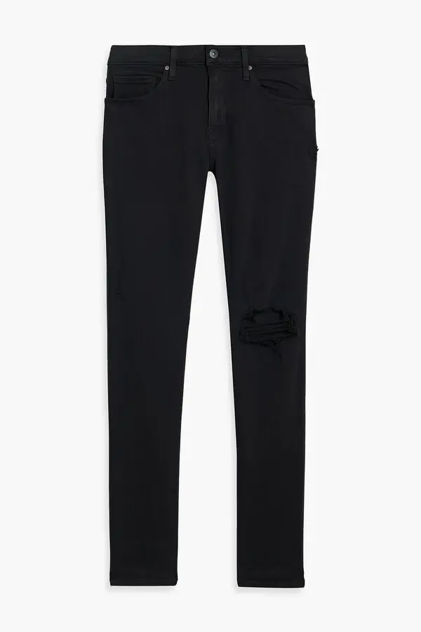 Paige Federal Slim Fit Distressed Jeans - Black