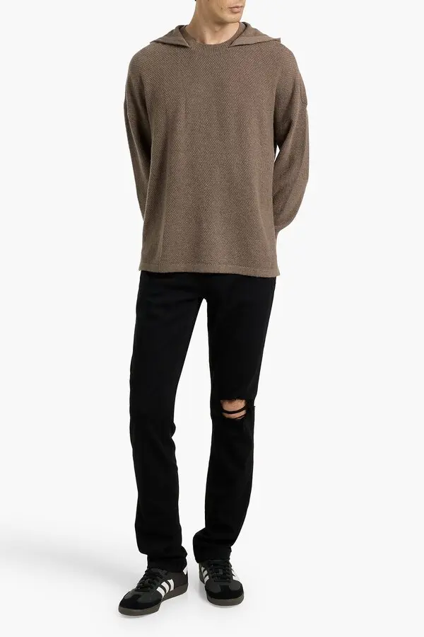 Paige Federal Slim Fit Distressed Jeans - Black