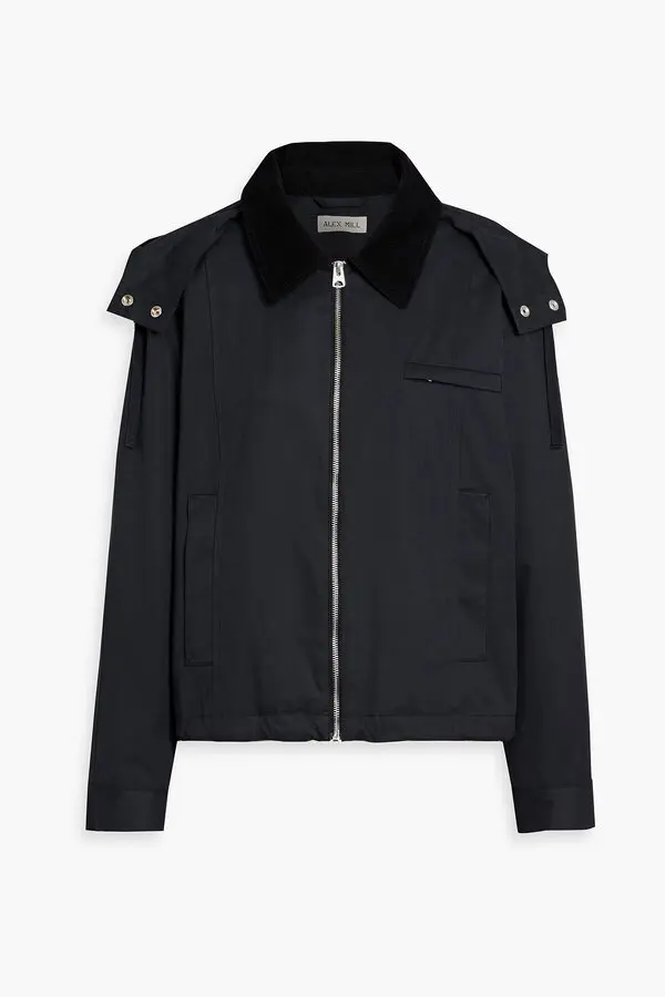 ALEX MILL Kenzie Corduroy-trimmed Cotton-blend Hooded Jacket