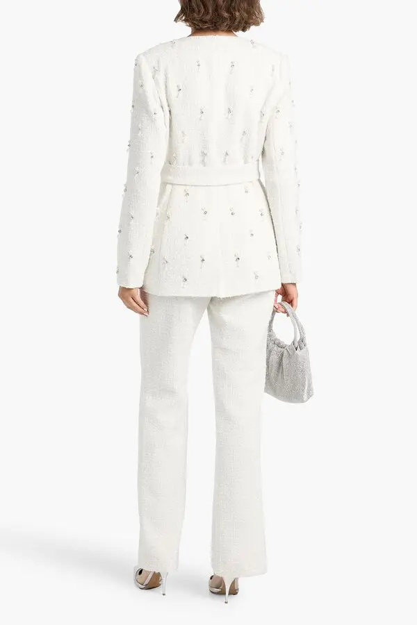Badgley Mischka Embellished Tweed Jacket