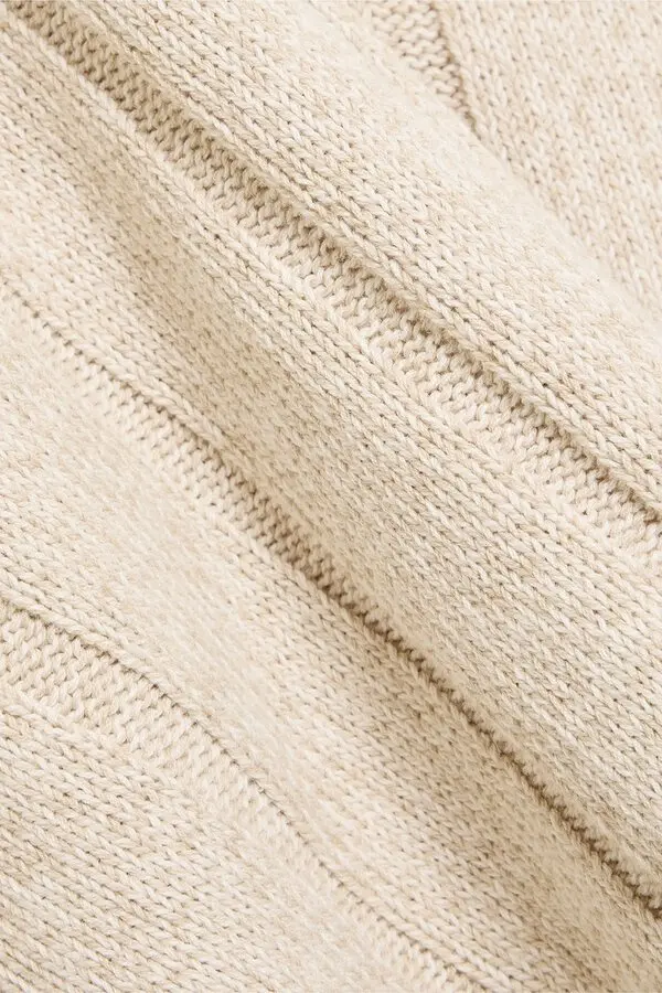ALEX MILL James Ribbed Cotton And Linen-blend Sweater - Ecru