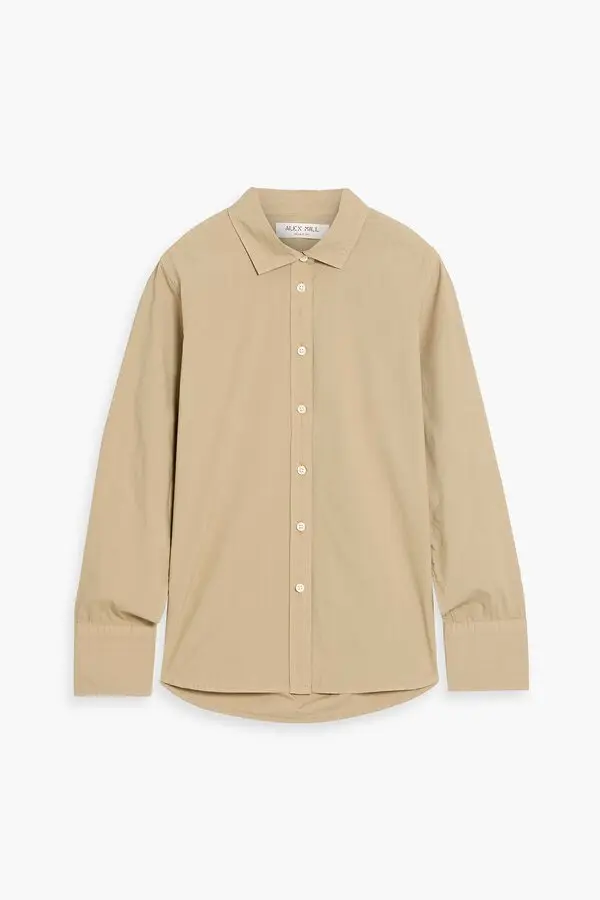 ALEX MILL Cotton Poplin Shirt - Beige