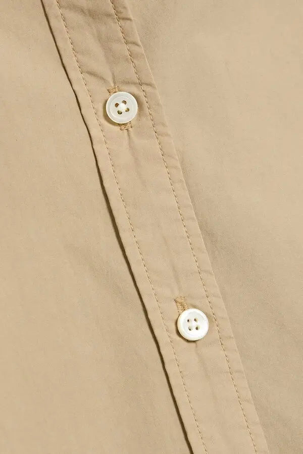 ALEX MILL Cotton Poplin Shirt - Beige