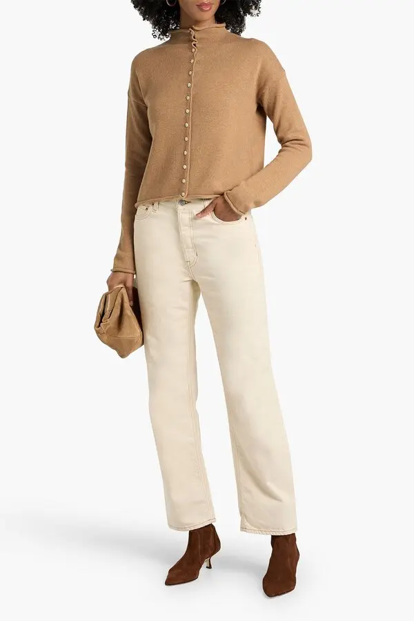 ALEX MILL Bev High-rise Straight-leg Jeans - Ecru