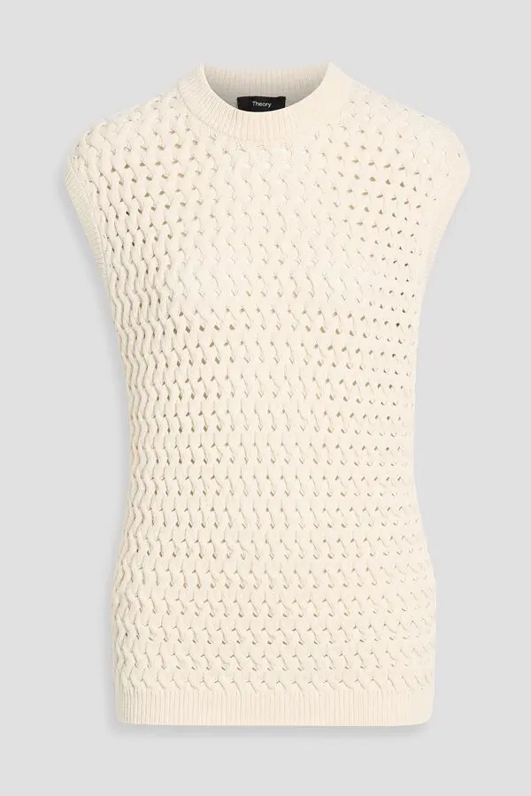 Theory Cable-knit Cotton-blend Vest