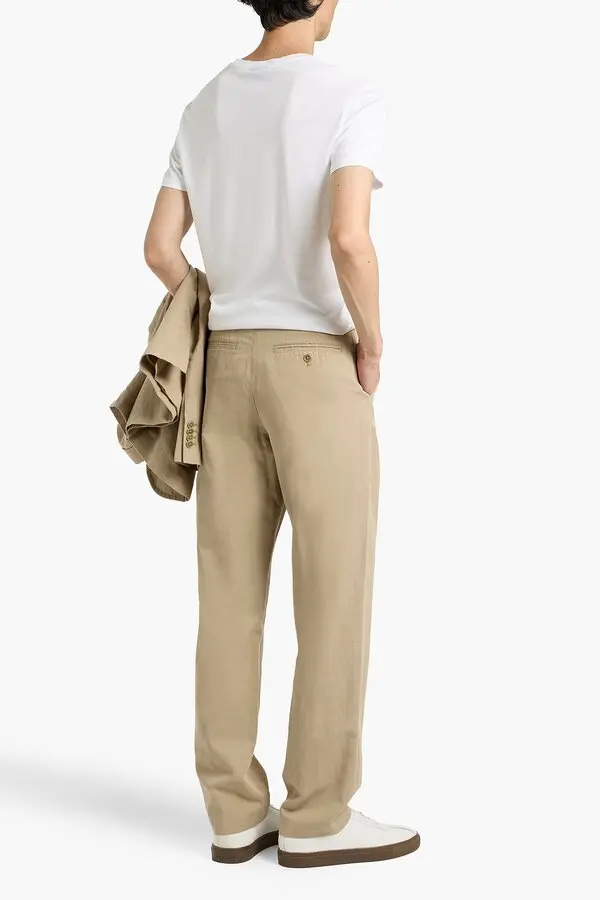 ALEX MILL Cooper Cotton And Linen-blend Twill Pants - Sand