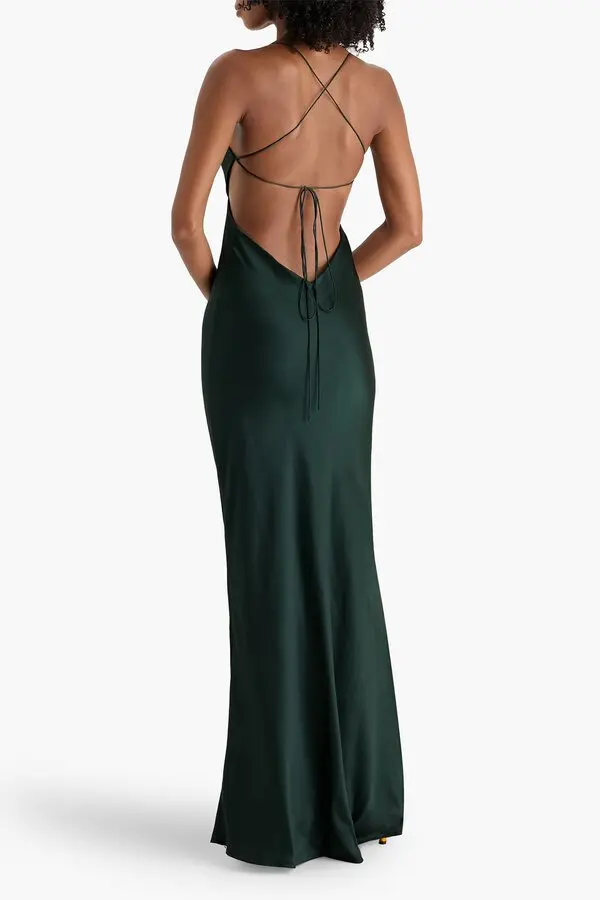 THE SEI Cutout Silk-satin Gown