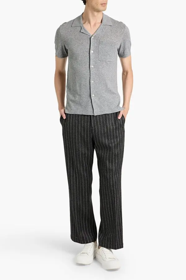 ALEX MILL Aldrich Cotton And Hempblend Polo Shirt - Gray