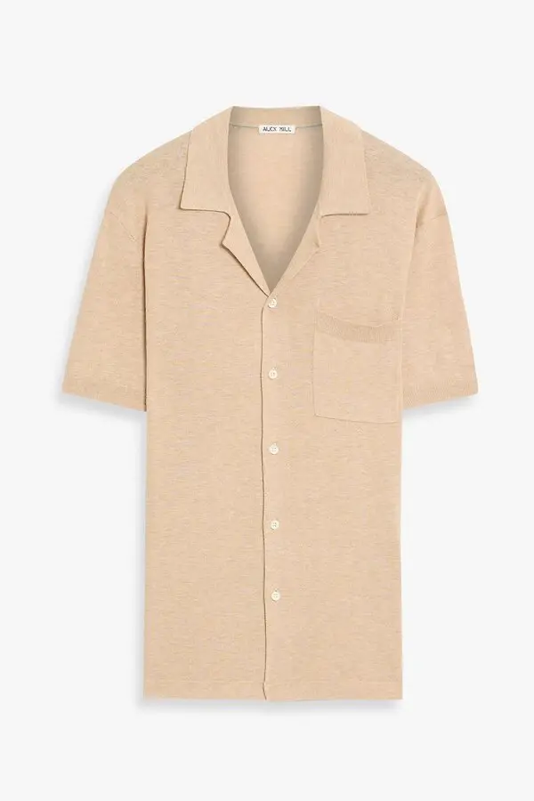 ALEX MILL Aldrich Cotton And Hempblend Polo Shirt - Sand