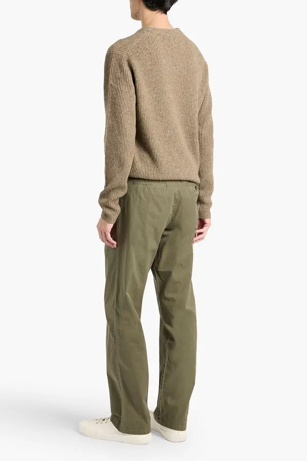 ALEX MILL Jordan Marled Ribbed Cashmere Sweater - Mushroom