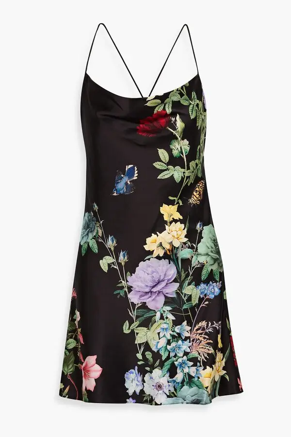 Alice + Olivia Harmony Printed Mini Dress - Black