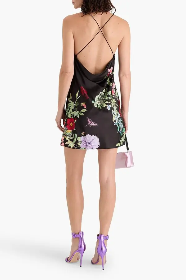 Alice + Olivia Harmony Printed Mini Dress - Black