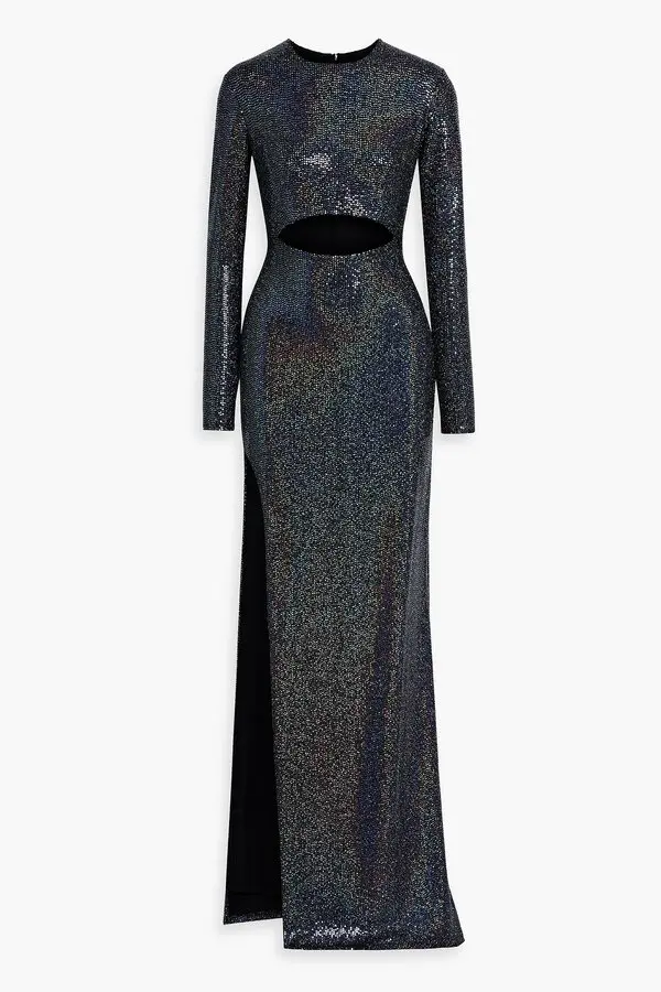 THE SEI Cutout Sequined Gown
