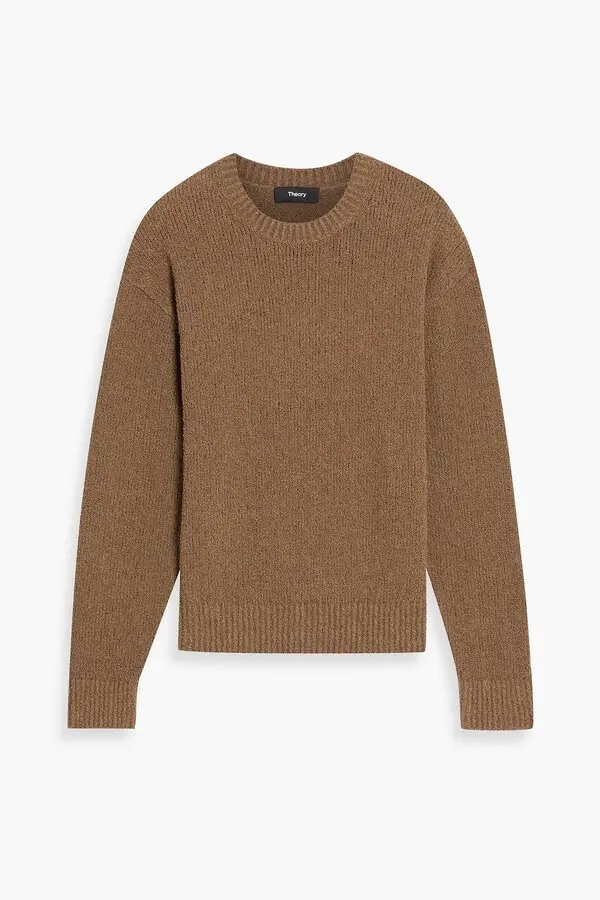 Theory Bouclé-knit Cotton-blend Sweater