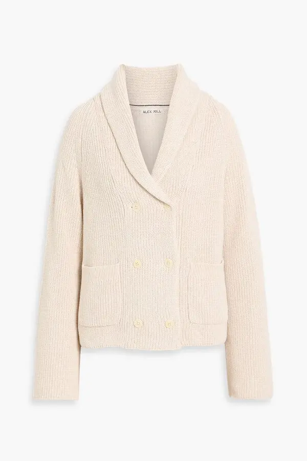 ALEX MILL Marseille Double-breasted Ribbed-knit Cardigan