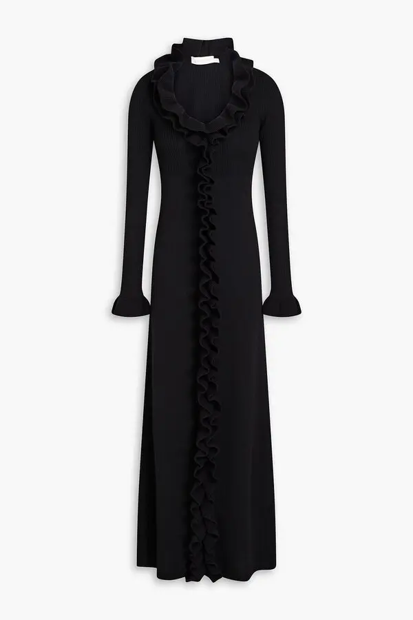 Zimmermann Ruffled Wool Maxi Dress