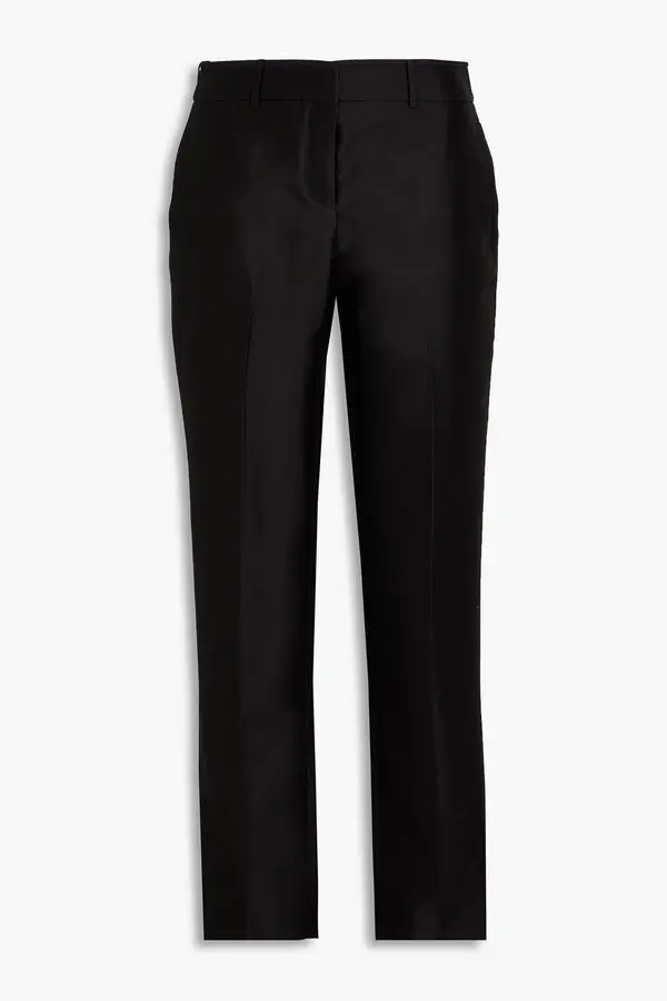Zimmermann Wool And Silk-blend Straight-leg Pants