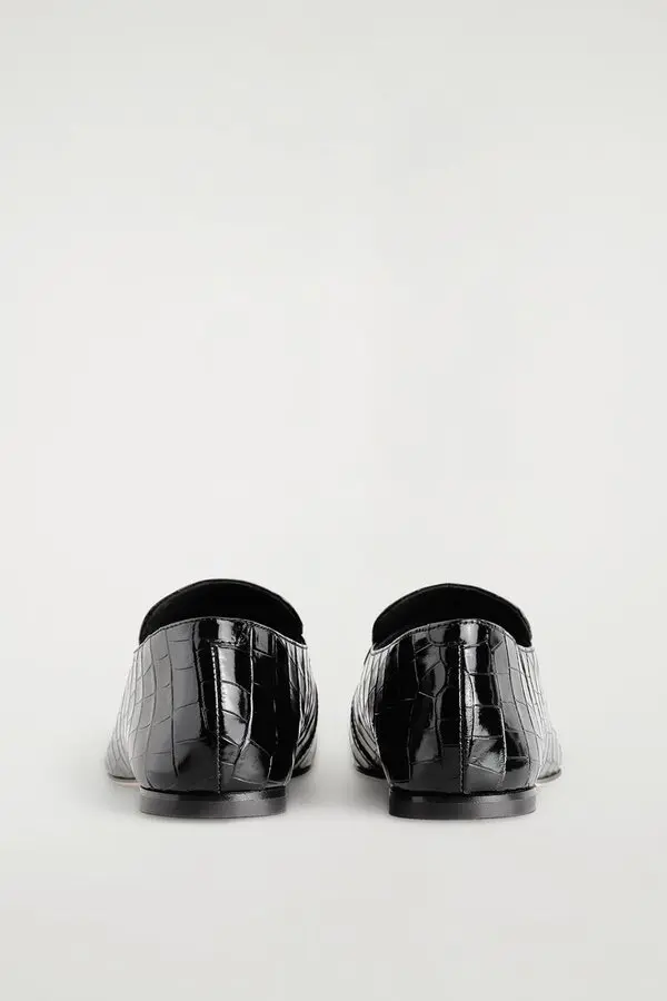 Cos Croc-effect Leather Loafers