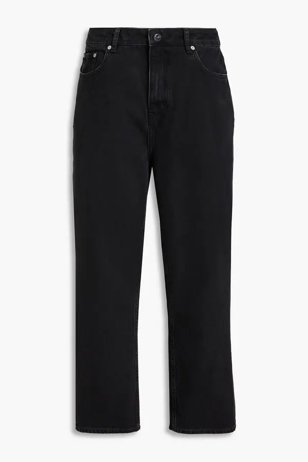 GANNI Cropped High-rise Straight-leg Jeans